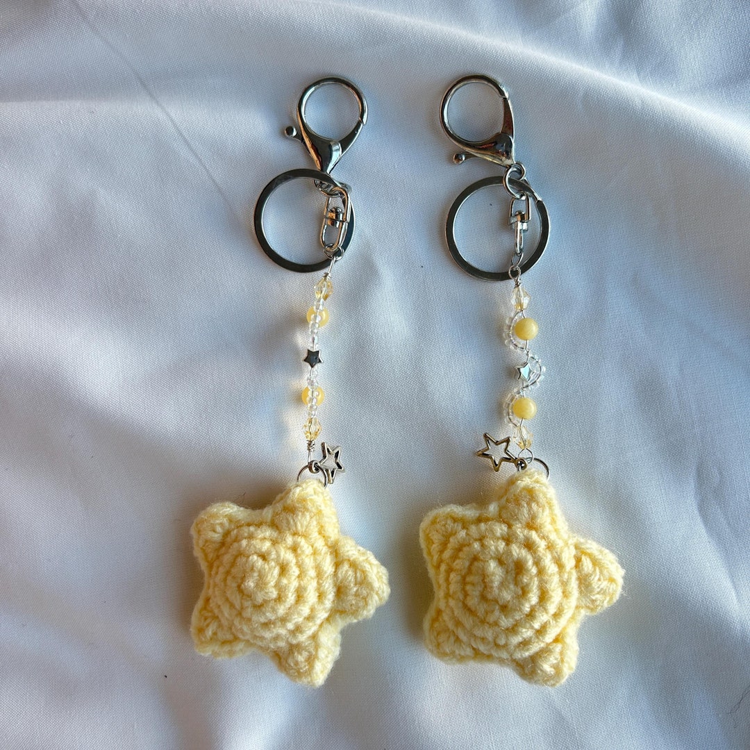 Crochet Star Keychain - Etsy