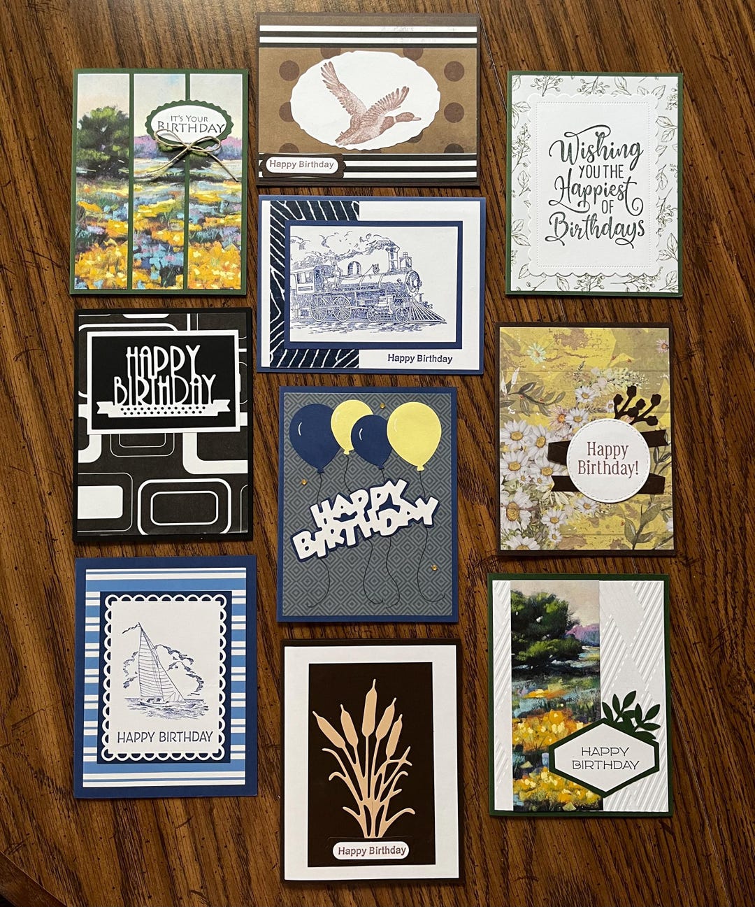 10 Handmade Mens Masculine Birthday Cards With Envelopes - Etsy