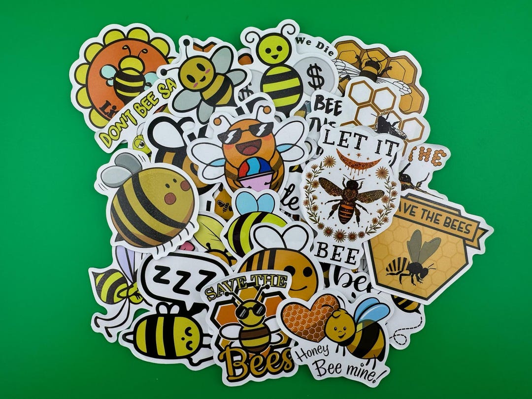Bumble Bee Stickers 1-2in 3-6cm Cute Bee Stickers for Laptops Water ...