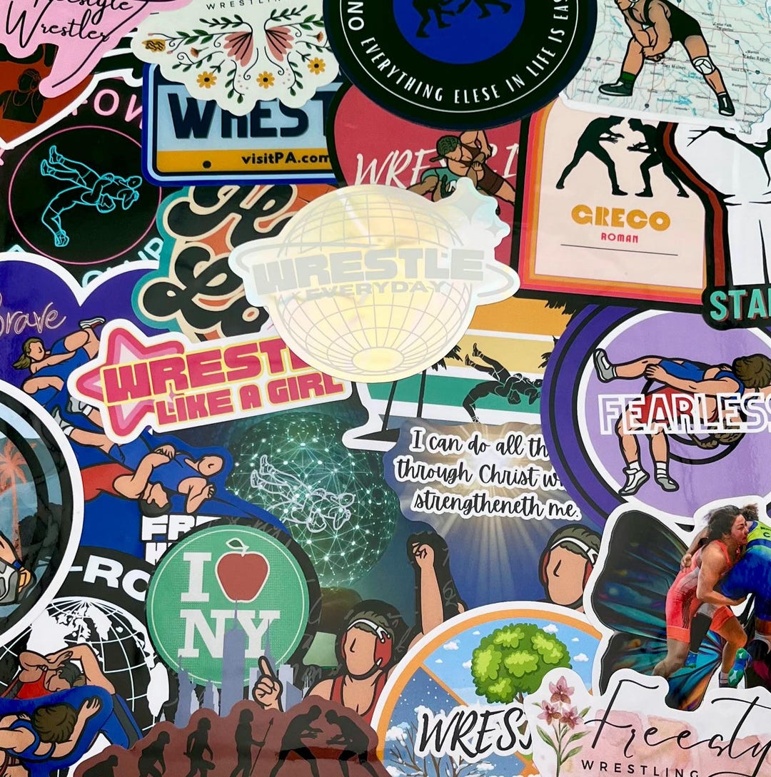 Ultimate Wrestling Sticker Pack: 27 MMA Grappling Boxing Decals for ...