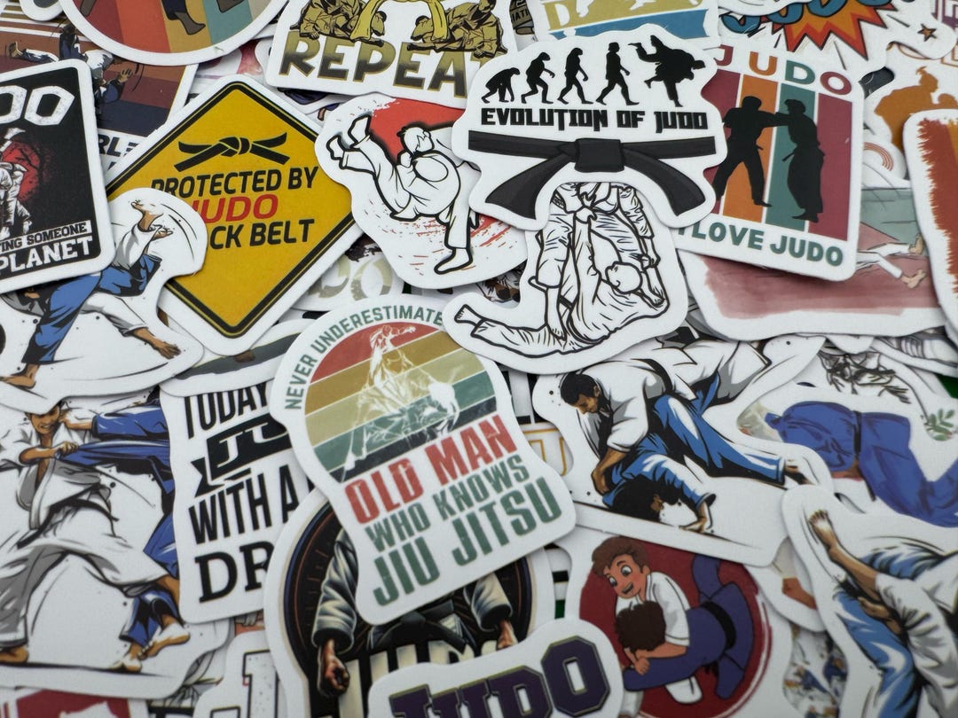 Judo Martial Arts Stickers - Waterproof Vinyl Decals for Laptops, Water ...