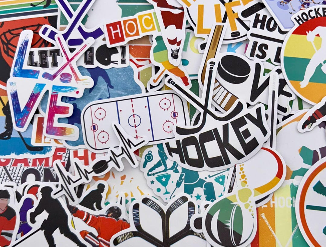 Hockey Sticker Pack | Ice Hockey Vinyl Stickers for Players & Fans ...
