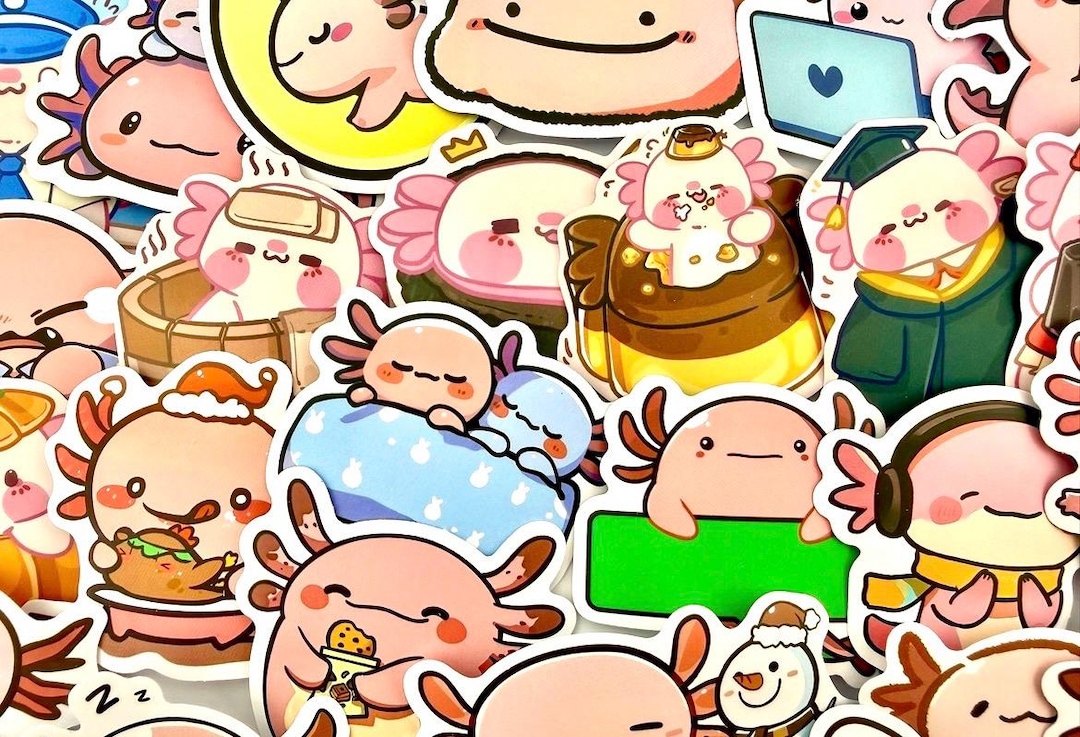 Axolotl Sticker Pack - Etsy