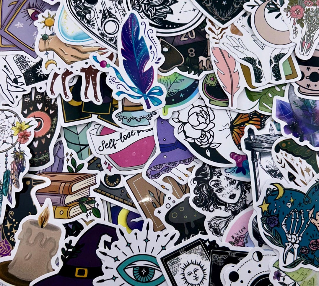 Witchy Aesthetic Sticker Pack |magical & Mystical Stickers | Gothic ...