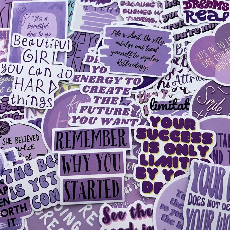 Purple Aesthetic Stickers - Etsy