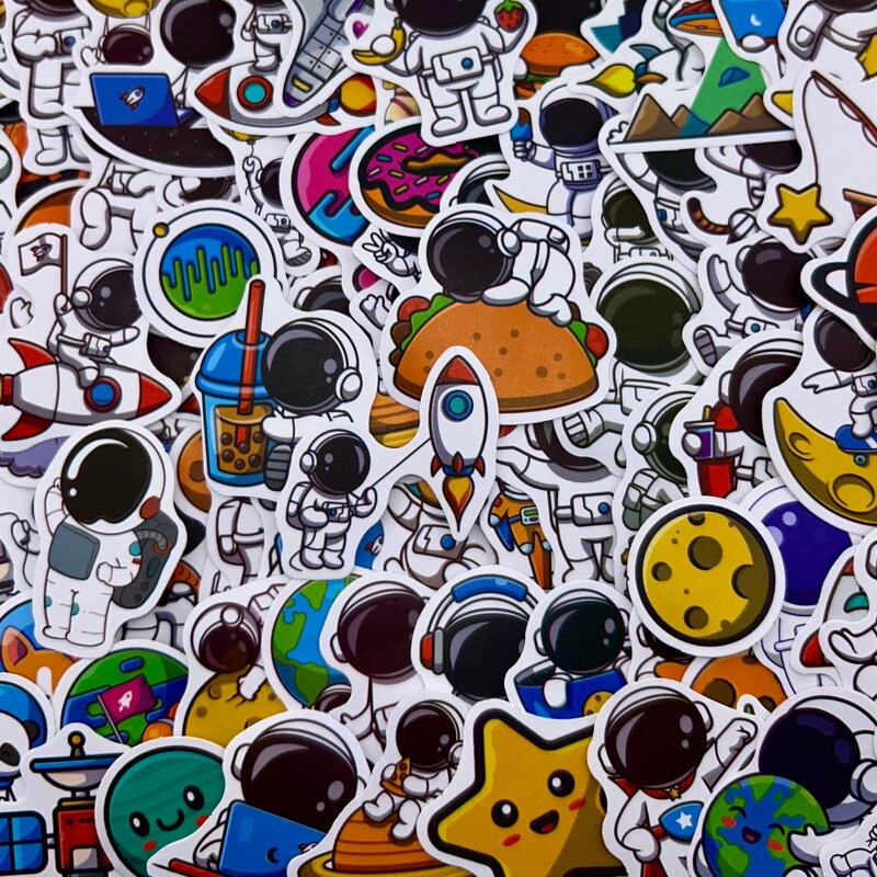 Space Cat Vinyl Stickers - Etsy