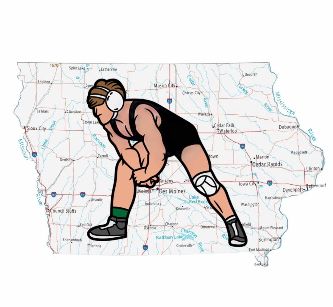 Iowa Wrestling Stickers | Iowa Grappling Decals for Fans and Sports ...