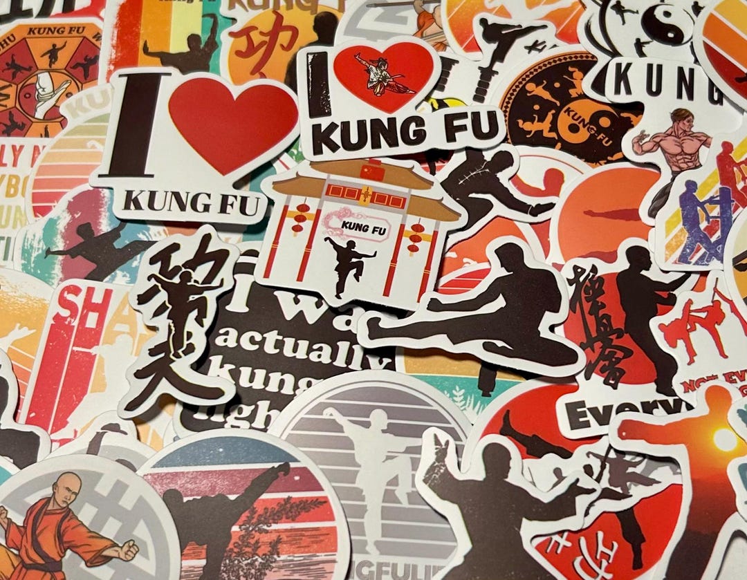 Kung Fukung Fu Martial Arts Sticker Set: Shaolin Monk Decals for ...