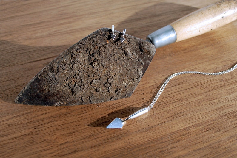 Tiny Trowel Pendant Archaeology & Paleontology Jewelry - Etsy