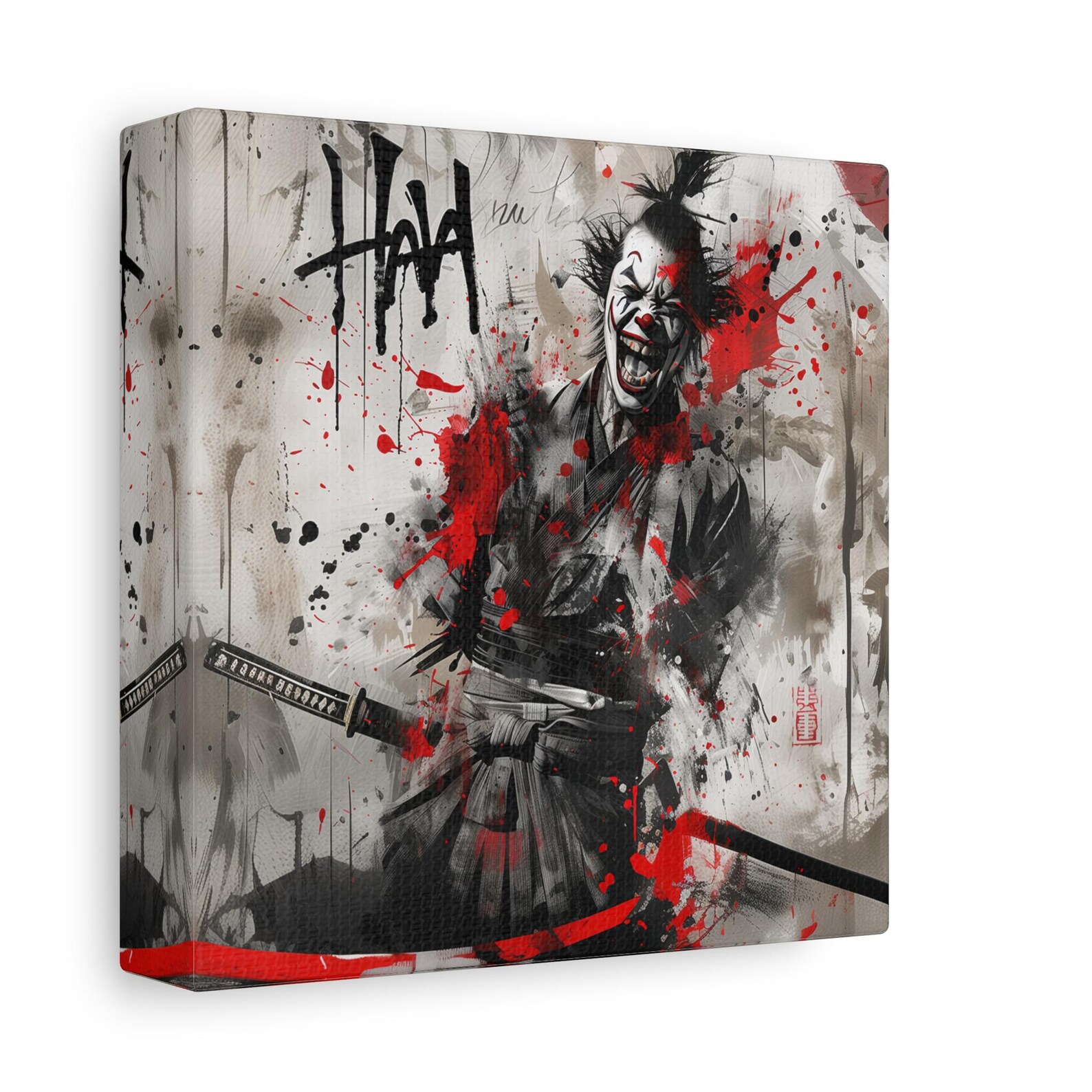 Samurai Clown Warrior Wall Art - Etsy