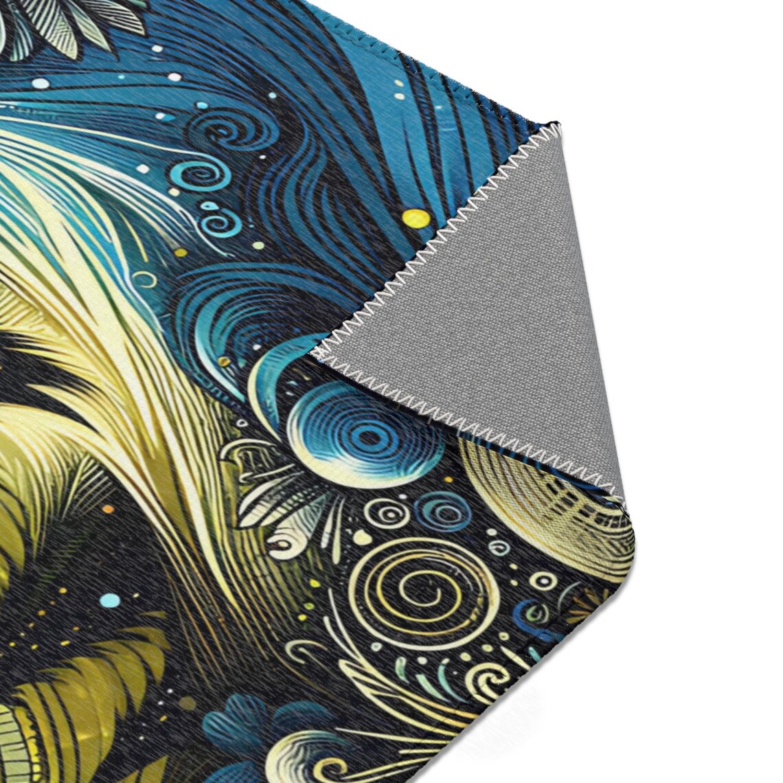 Blue Christmas Area Rug, Winter Solstice Festive Holiday Decoration ...