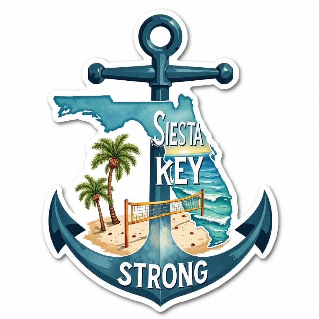 Siesta Key Strong Sticker - Etsy