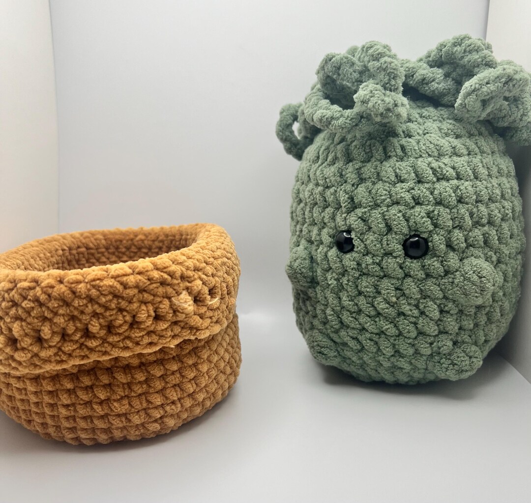 Sprout & Pot Plushie - Handmade Crochet Plushie - Etsy