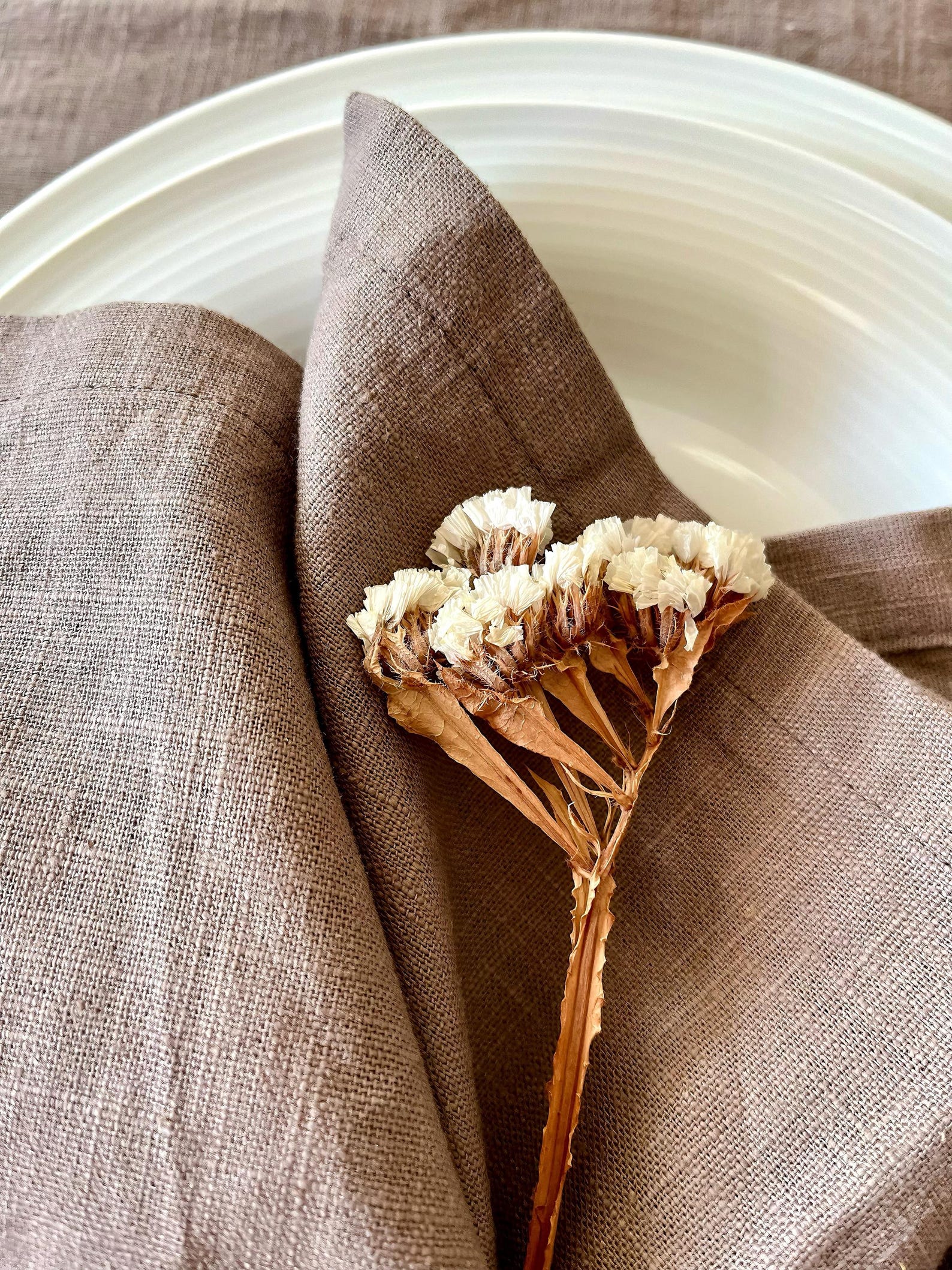 Washed Linen Napkins, Dining Table Napkins, Rustic Linen Napkins, Light ...