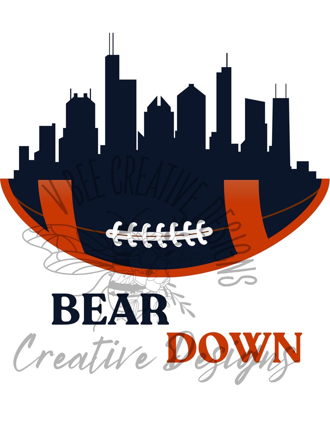 Chicago Football Svg, Png, Jpg, for Cricut and Embroidery Machines ...