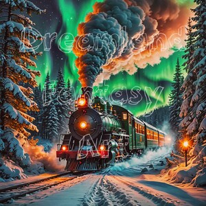 Train Print | Winter Wonderland Magic | Christmas Train | Digital ...
