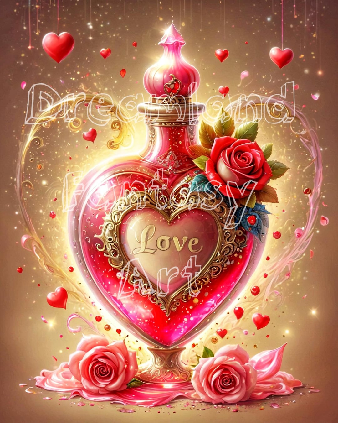 Cupids Love Potion Art Prints Set of 3 8x10 Digital Wall Art Includes ...