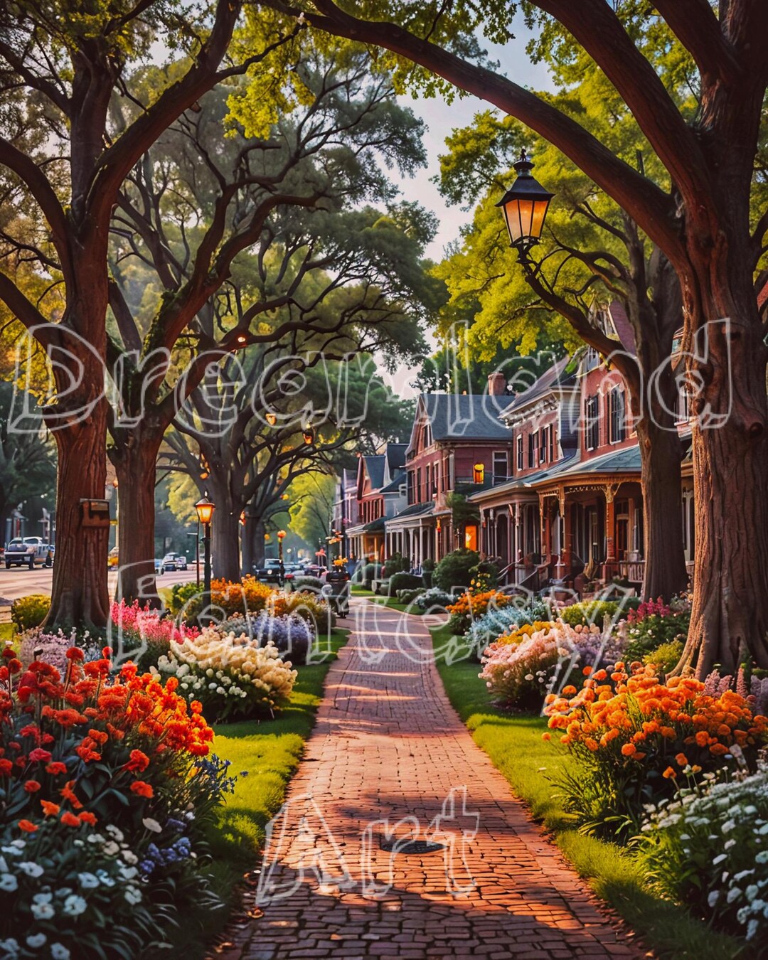 Spring Village | BONUS - 4 Images | Victorian Nostalgic | Spring Scene ...