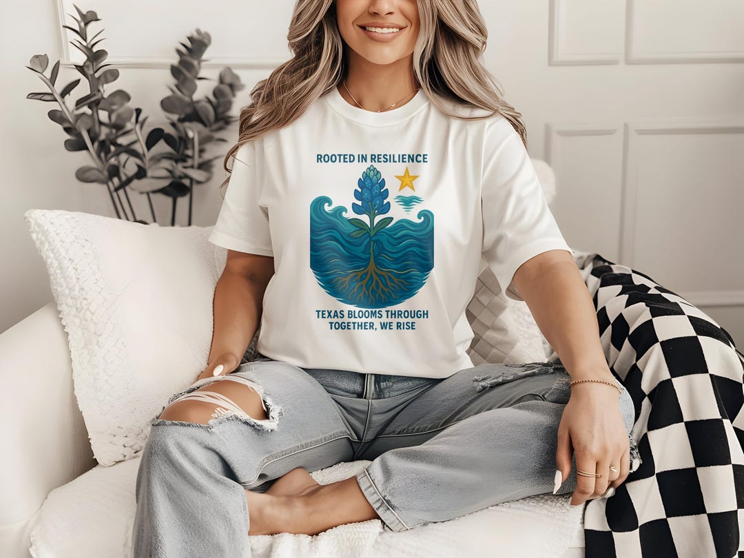 Texas Bluebonnet Resilience T-shirt: Inspirational Quote Graphic Tee - Etsy