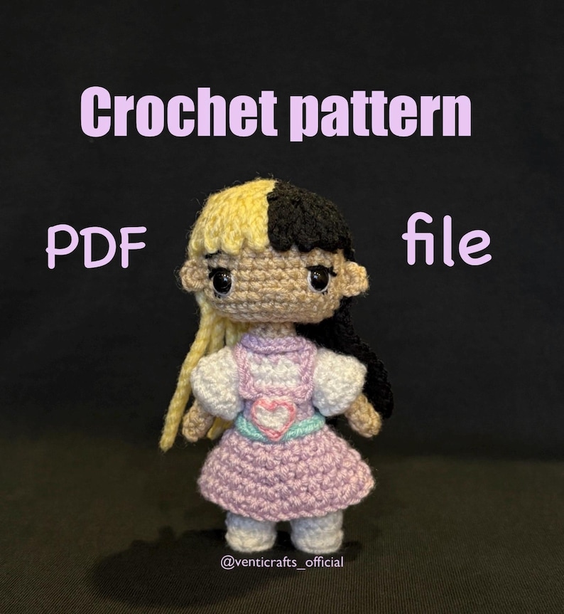 K-12 Cry Baby Crochet Pattern PDF for Melanie Martinez Inspired Doll ...