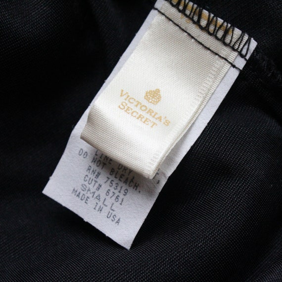 70's Victorias Secret Black Lace Body Suit / Long Sle… - Gem