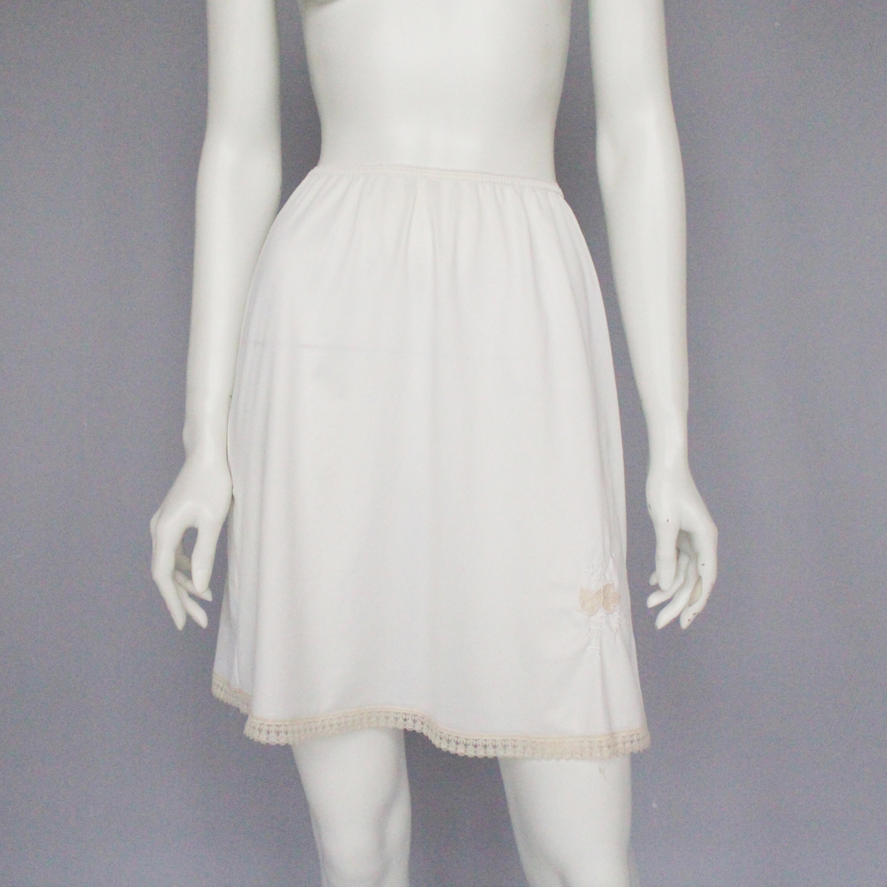 60's Mini Half Slip With Art Deco Lace / Maidenform Static - Etsy