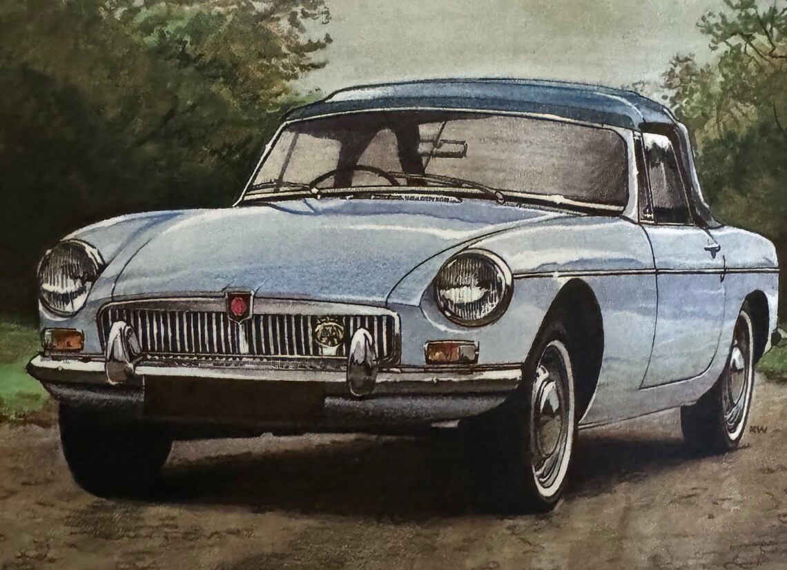 1960's MG Car Digital Print - Etsy