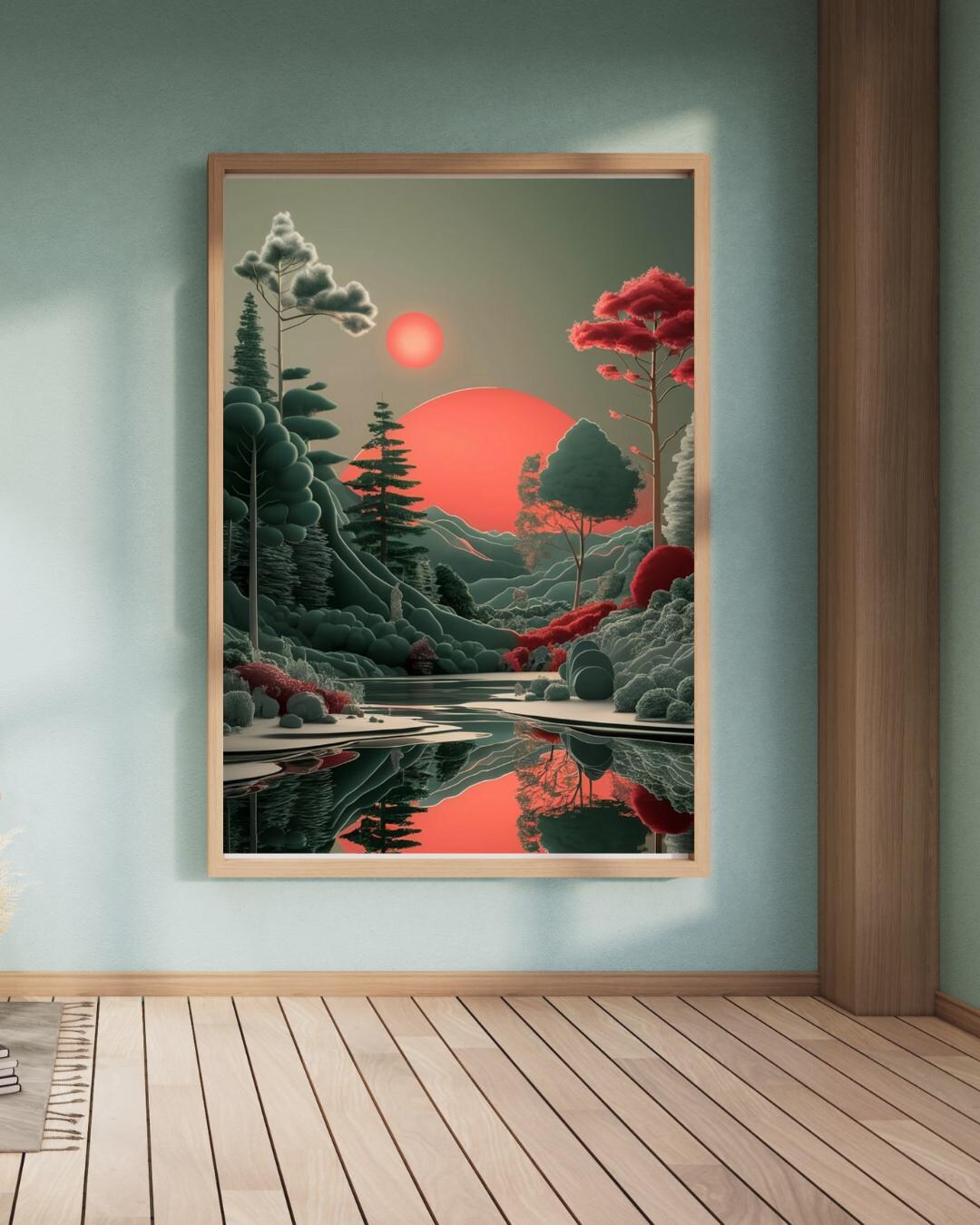 Serenity Reflections: Nature's Embrace Wall Art, Printable Wall Art ...