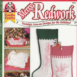 Can Do Crafts "merry Redwork" Iron-on Designs for the Holidays Booklet ...