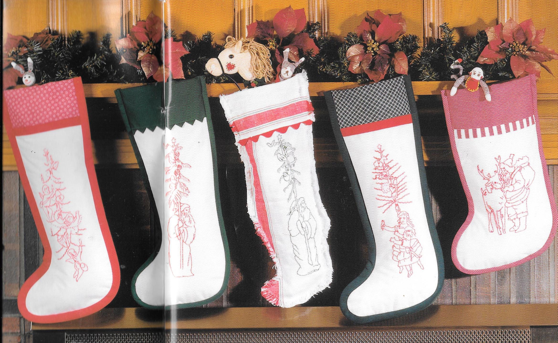 Can Do Crafts "merry Redwork" Iron-on Designs for the Holidays Booklet ...
