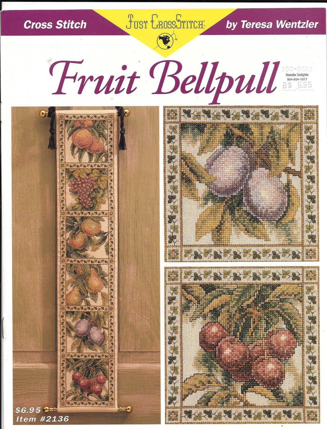Just Crossstitch Teresa Wentzler's "fruit Bellpull" Cross Stitch Chart ...