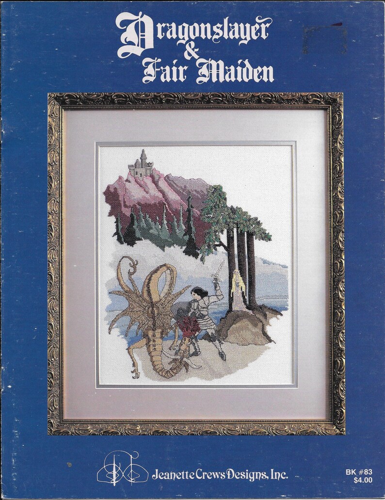 Jeanette Crews Designs "dragonslayer and Fair Maiden" #83 Cross Stitch ...