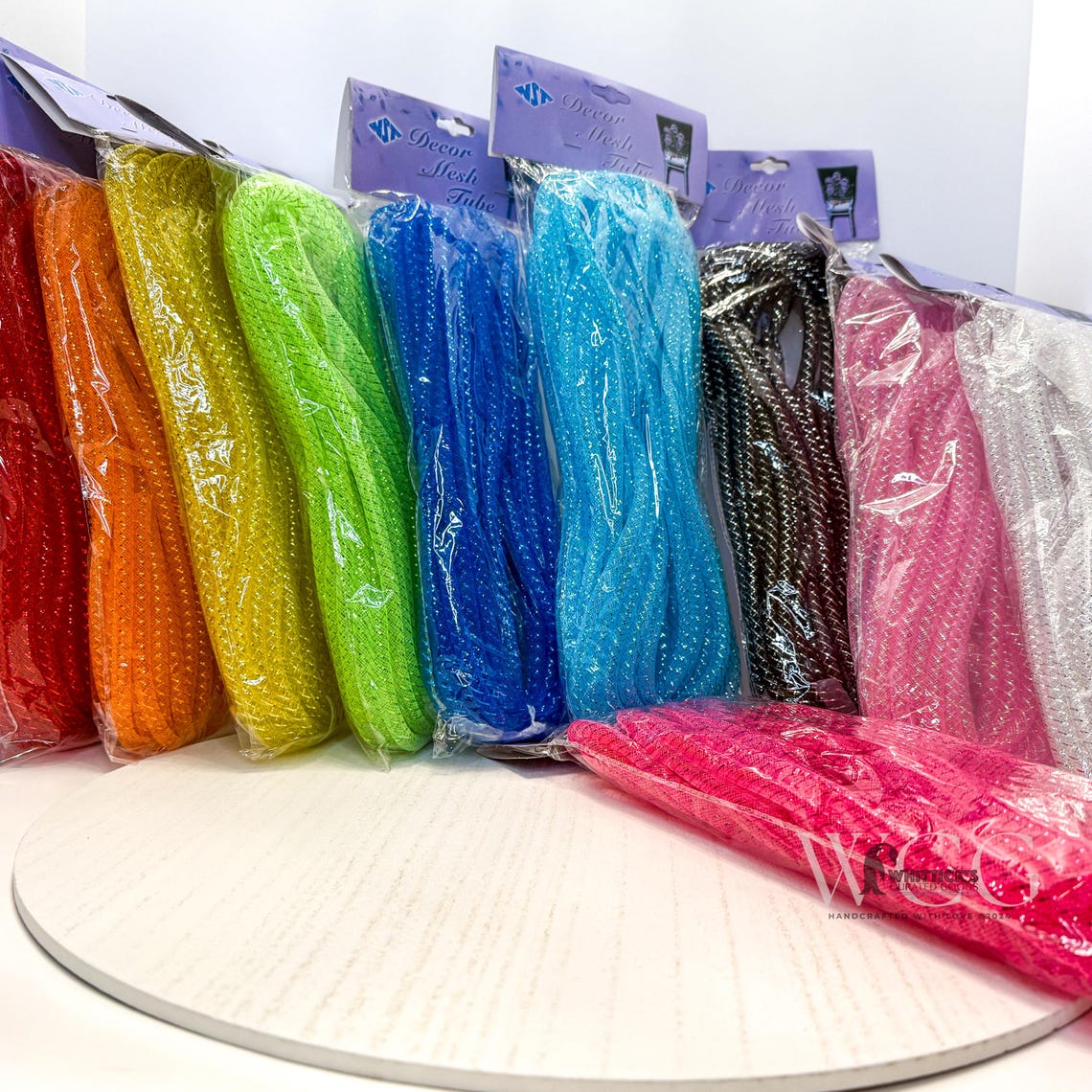 Vibrant Deco Mesh Tubing – Colorful Craft Supplies for Wreath Making ...