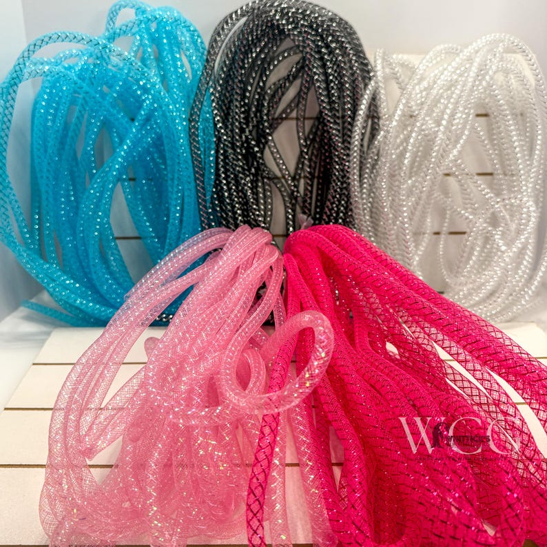 Vibrant Deco Mesh Tubing – Colorful Craft Supplies for Wreath Making ...