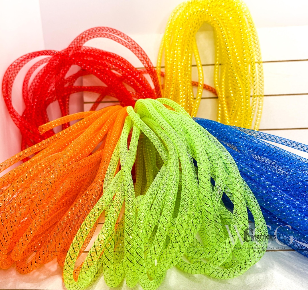Vibrant Deco Mesh Tubing – Colorful Craft Supplies for Wreath Making ...