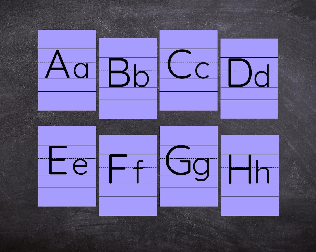 Preschool Alphabet Cards, Alphabet Cards, Learn to Print, A-Z Learning ...