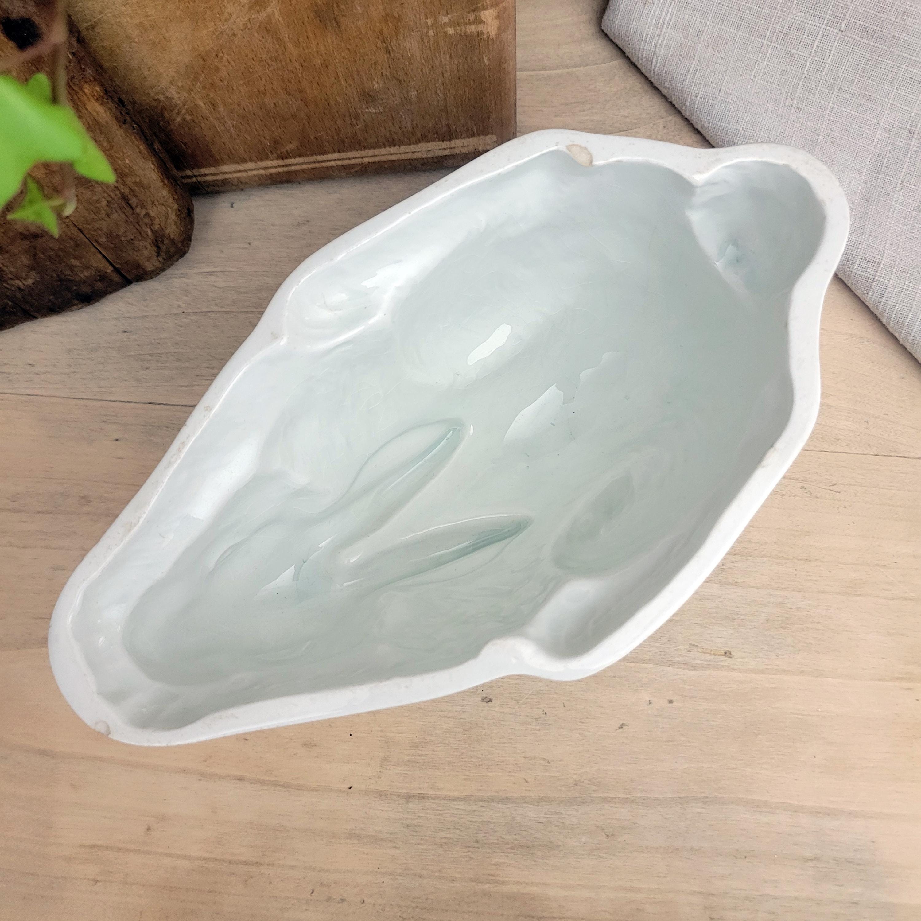 Antique Rabbit Mold, Terrine / Jelly Mold Zoomorph, White Ironstone ...