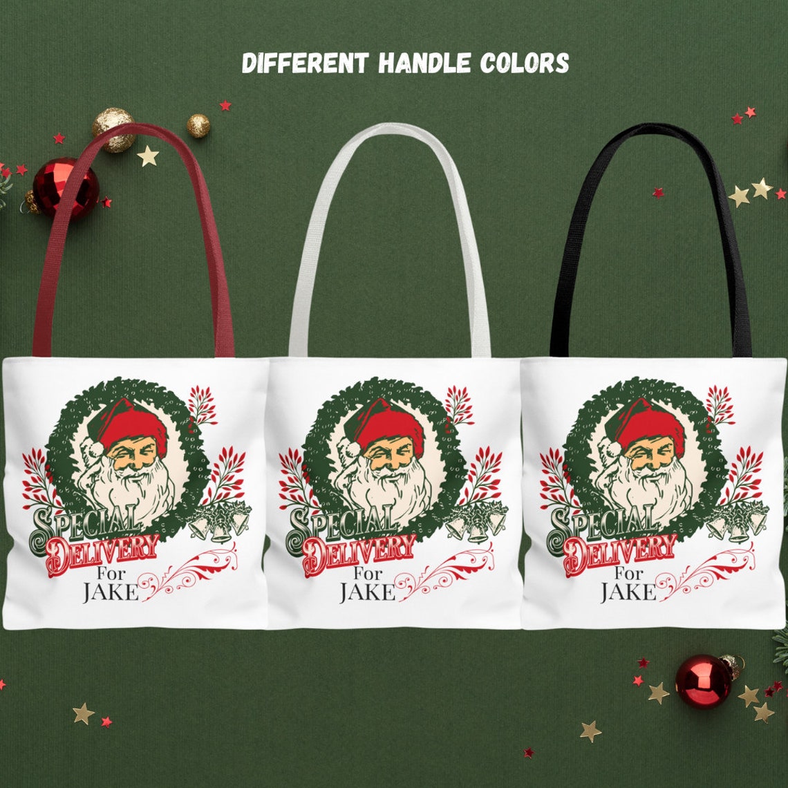 Personalized Tote Bag - Unique Santa Custom Gift Bag for Special ...