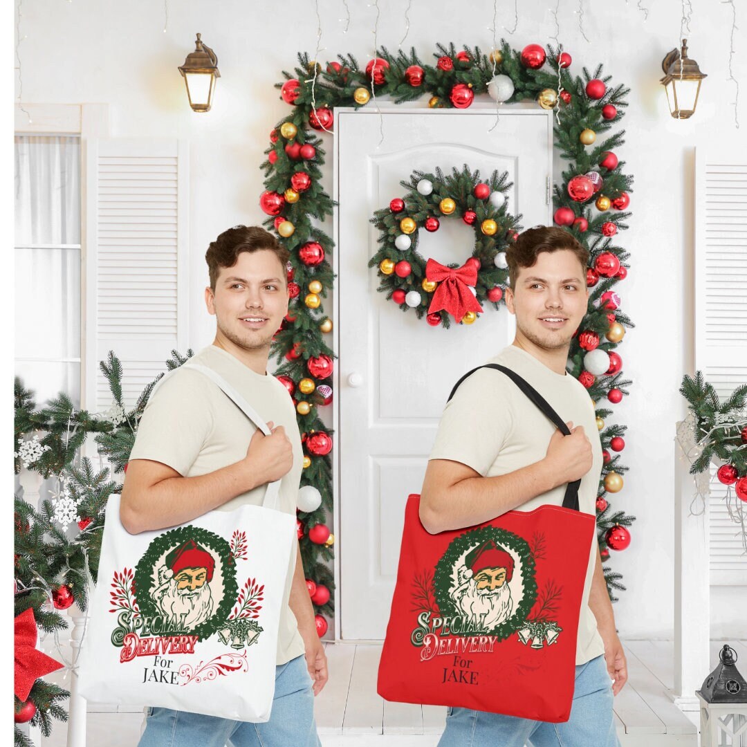 Personalized Tote Bag - Unique Santa Custom Gift Bag for Special ...