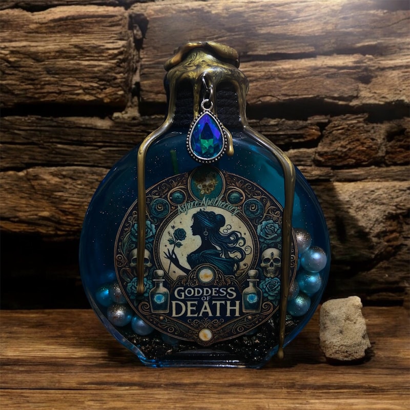 Blue and Gold Potion Bottle - Etsy