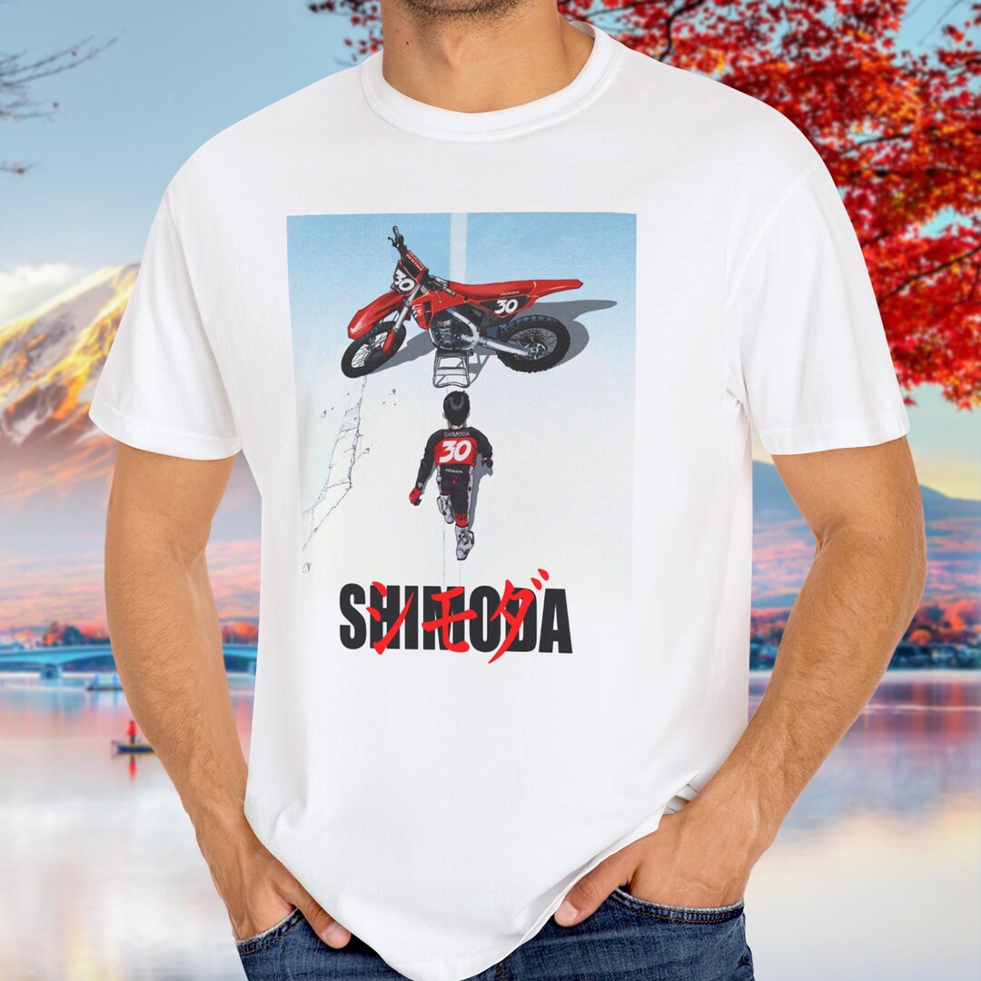 Jo Shimoda Motocross Anime Shirt - T-shirt, Retro Dirt Bike Racing Tee ...