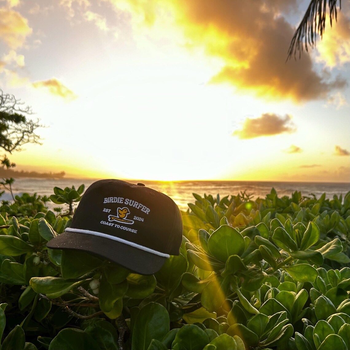 Birdie Surfer Rope Hat: Embroidered Golf Surf Snapback - Etsy