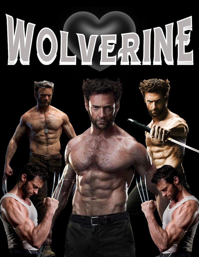 Wolverine Shirtless - Etsy