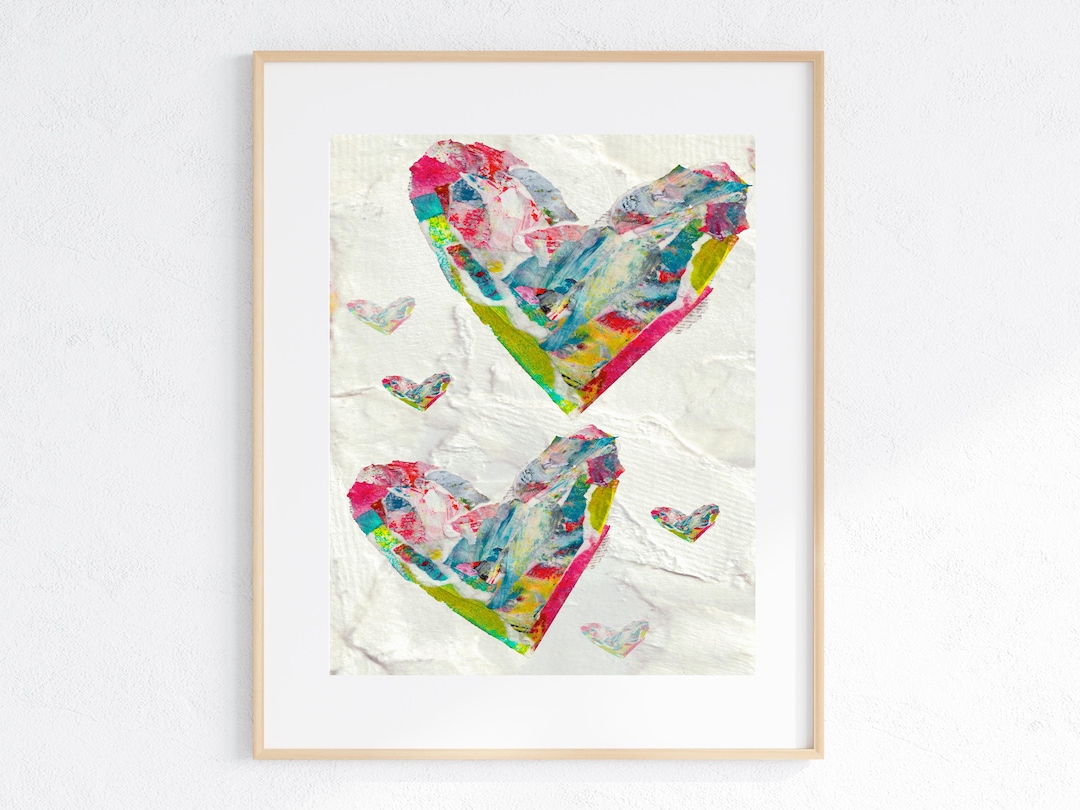 Exploding Hearts - Digital Printable Wall Art, Digital Download Art ...