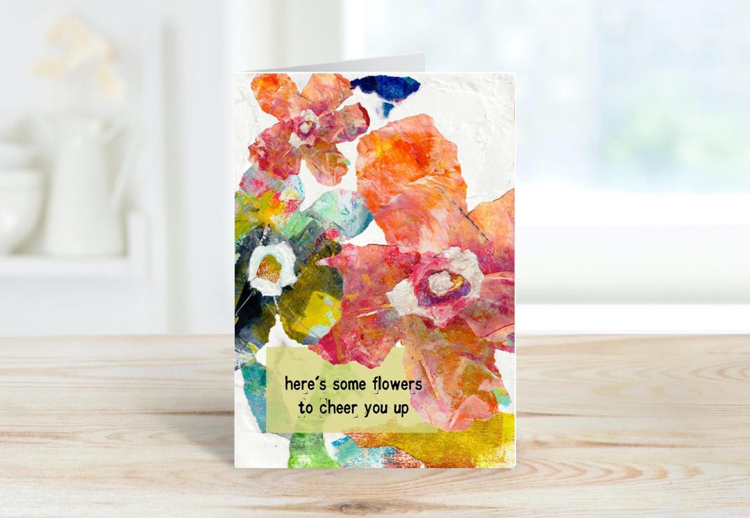 Cheer up Flowers Printable Card: Encouragement Support (digital ...