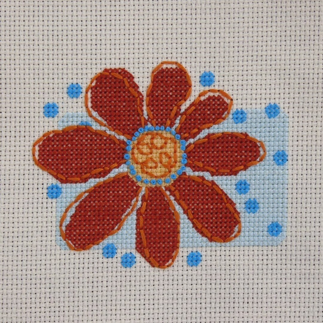 Funky Retro Flower / Cross Stitch Pattern - Etsy