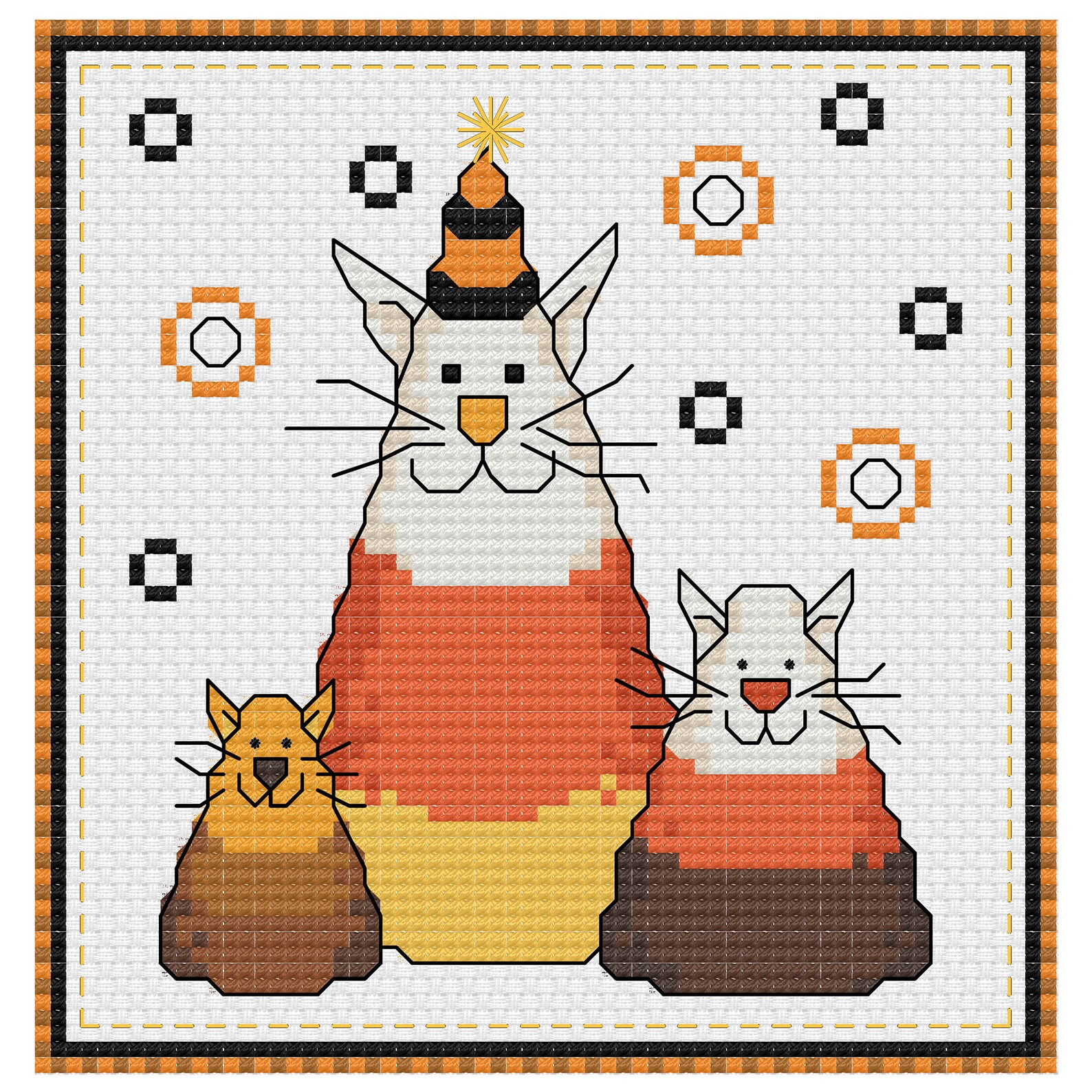 Candy Corn Cats - Etsy