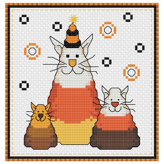 Candy Corn Cats - Etsy