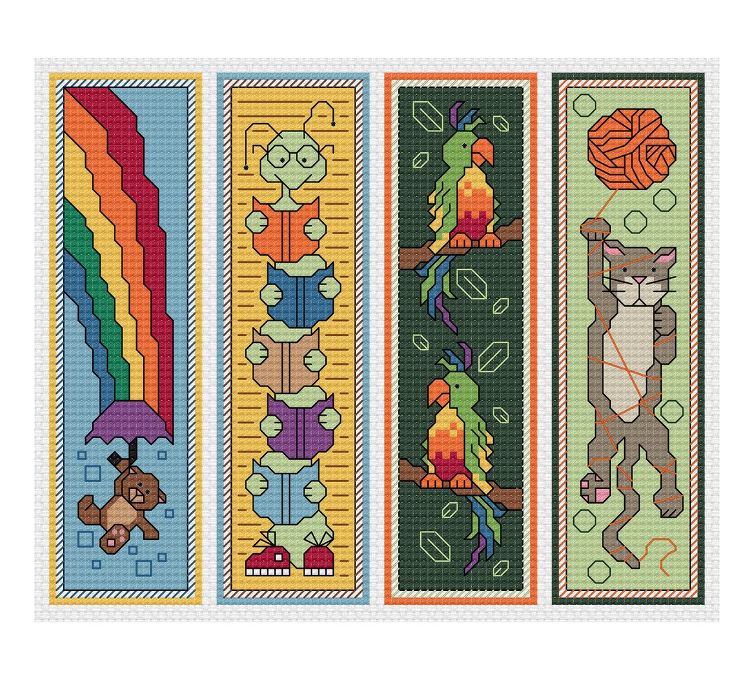 Color-fun Animal Bookmarks - Etsy