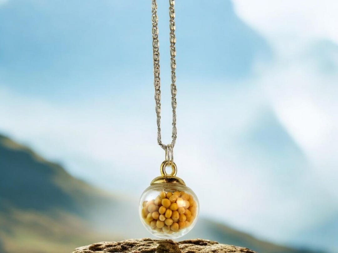Mustard Seed Necklace With Circle Pendant – Faith of a Mustard Seed Necklace, Mustard Seed ...